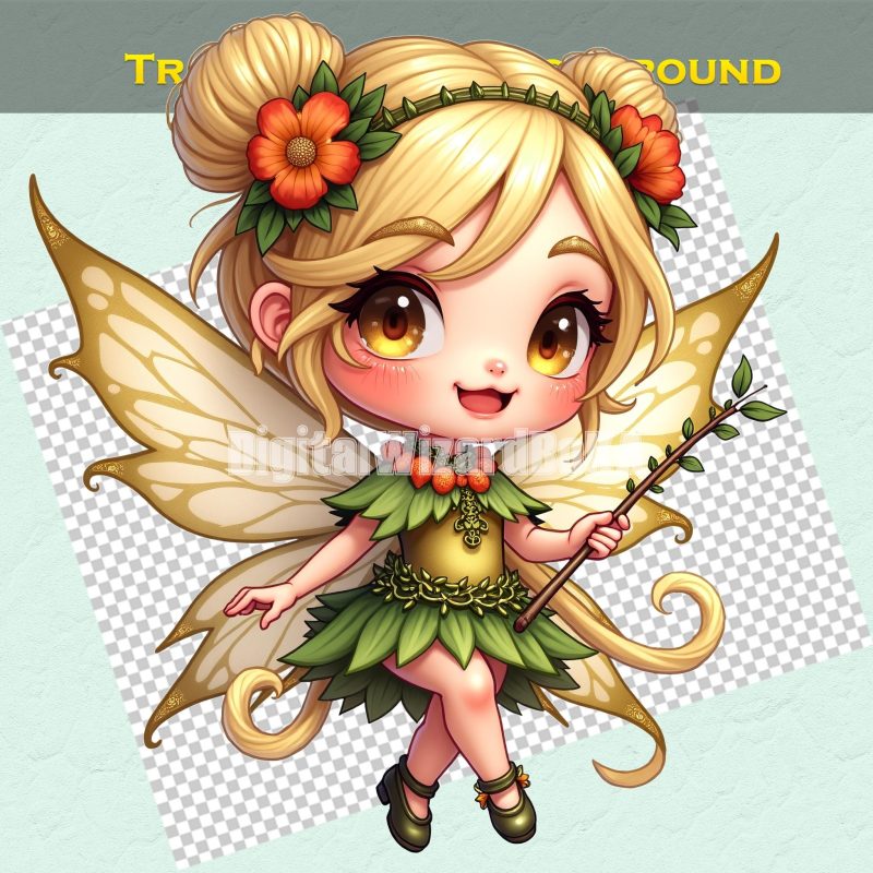 100 Cute Fairy Chibi Clipart Graphics, Transparent Background PNG ...